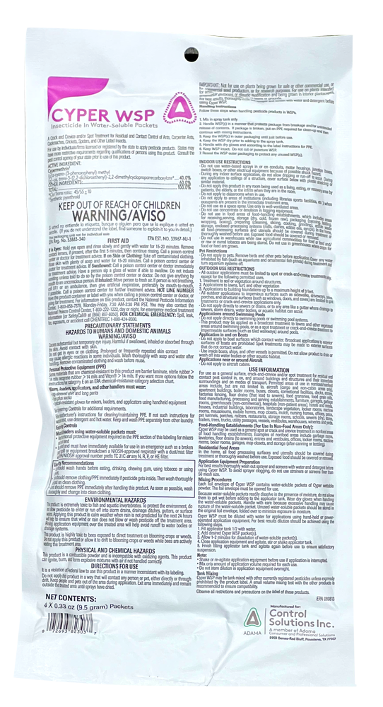 Cyper WSP Cypermethrin Insecticide – Pest Control Superstore